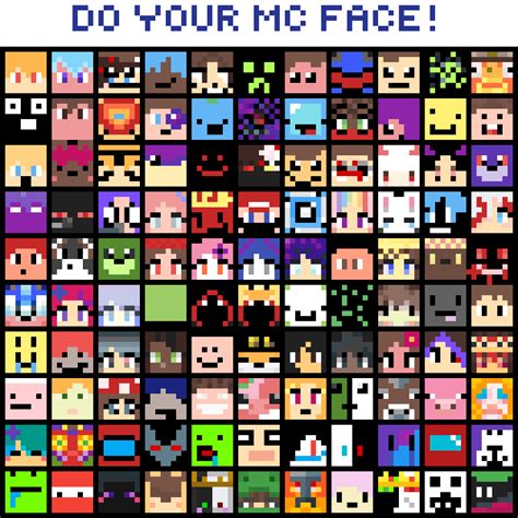 Rosto Epico Minecraft Pixel Art 17 Minecraft Pixel Art Ideas