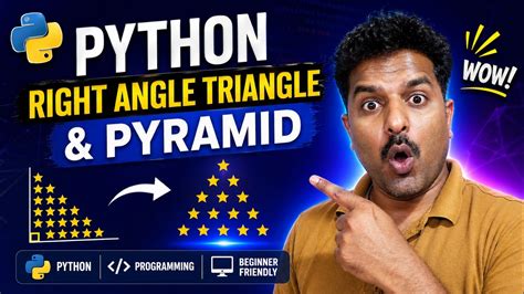 Python Right Angle Triangle And Pyramid Pattern Easy For Beginnersython