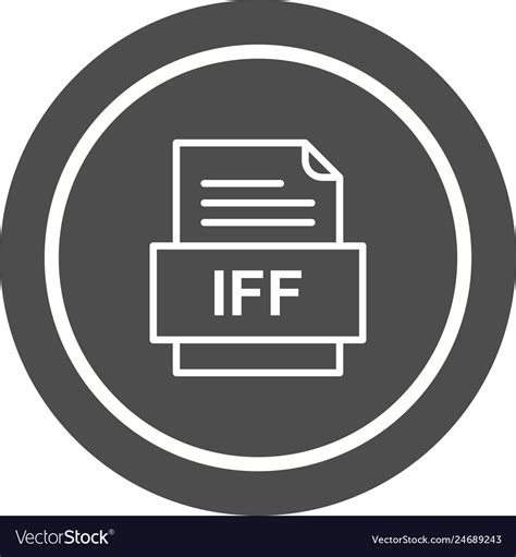 Iff File Document Icon Royalty Free Vector Image