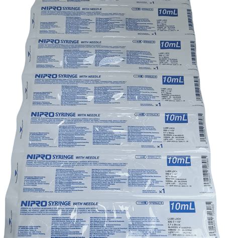 Jeringa Nipro 10 Ml X 9 Unidades Esa Shop Vitamins