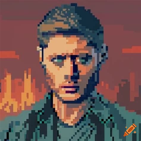 Dean Winchester Pixel Art Artstation Supernatural Game Title Screen
