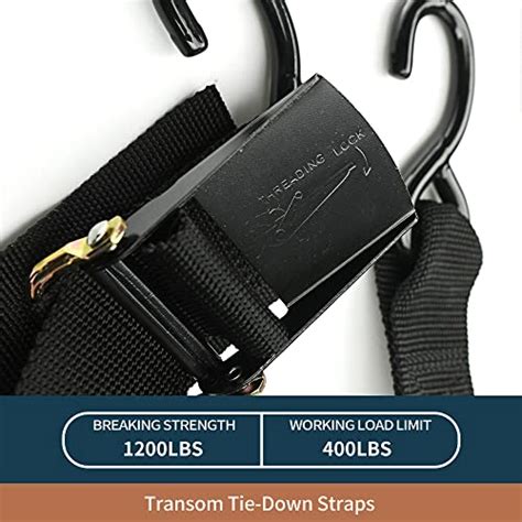 Seamander Boat Tie Down Straps To Trailer Extra Heavy Duty 2″ X 4ft