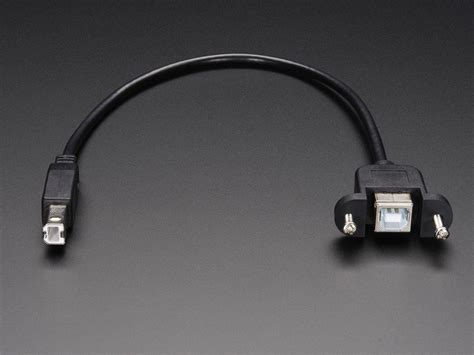 Panel Mount Usb Cable B Male To B Female Buy In Australia Ada Adafruit Core Electronics