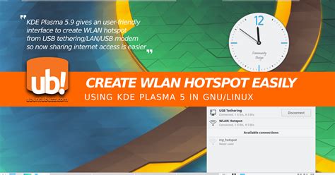 how to create wlan hotspot on ubuntu with kde plasma 5