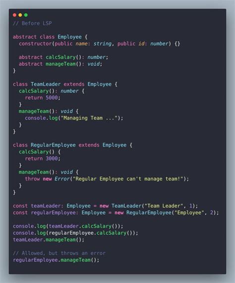 Ward Khaddour On Linkedin Typescript Javascript Designprinciples Solid Solidprinciples Lsp