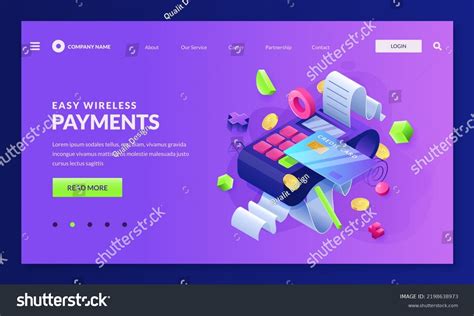 Pos Terminal Wireless Transaction Payment Technology Stock Vector Royalty Free
