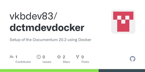 GitHub Vkbdev Dctmdevdocker Setup Of The Documentum Using Docker