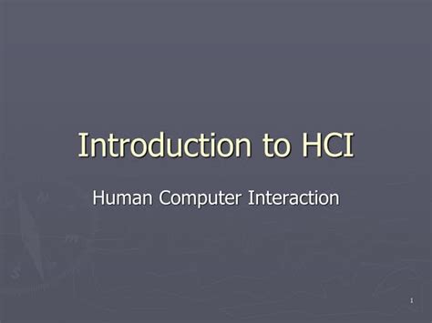Human Computer Interaction Hci Pptx