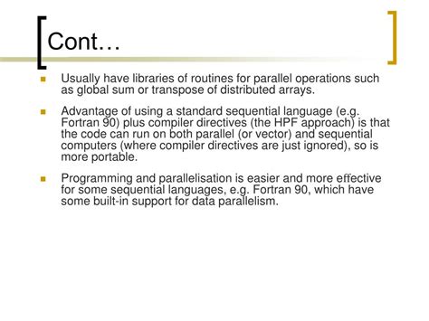 Ppt Distributed And High Performance Computing Chapter 5 Programming Parallel Computers