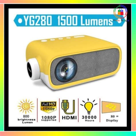 Jual Mini Proyektor Led Yg Yg Lcd Portable Projector Home Theater Putih Jakarta
