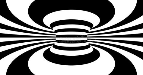 Abstract Background Made Of Distorted Lines Pattern With Optical Illusion Psychedelic Stripes