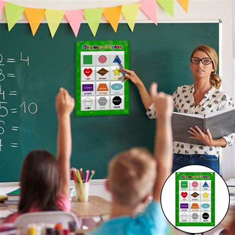 Classroom Pocket Chart Poster Learning Shape Color Grandado