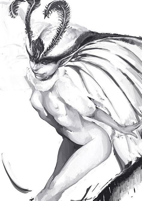 Rule 34 1girls Antennae Berserk Breasts Female Humanoid Long Hair Monochrome Monster Girl Moth