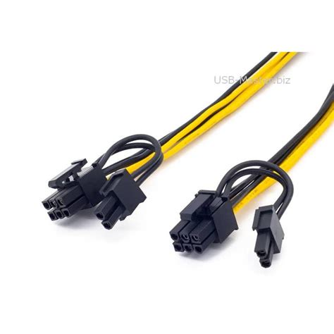 PCI 8‒Pin на 2 по 8‒Pin, Y‒сплиттер Для Видеокарты