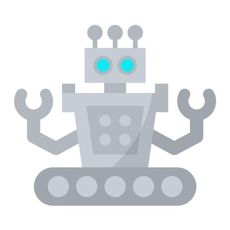 로봇 공학 평면 그림 프리미엄 벡터