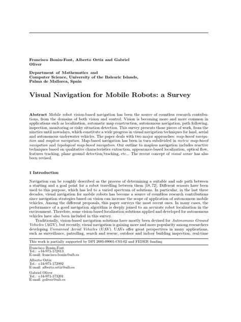 A Comprehensive Survey Of Visual Navigation Techniques For Mobile