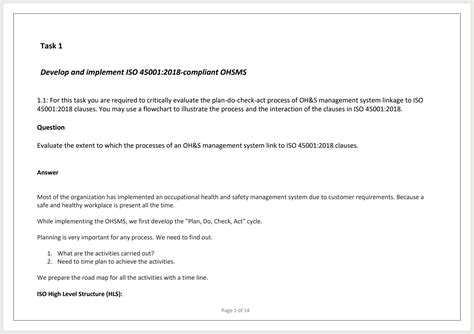 SOLUTION Iso 45001 Implementation Process Studypool