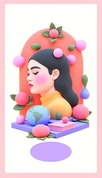 Squishy Womens Day Art Ai Generated Image