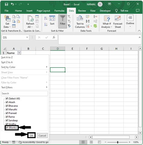 How To Not Ignore Blank Rows When Filtering In Excel