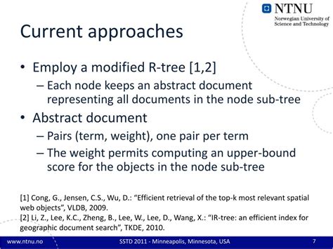 Ppt Efficient Processing Of Top K Spatial Keyword Queries Powerpoint