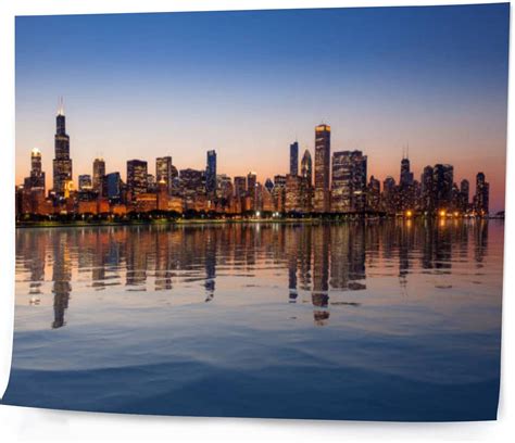 Chicago Skyline Sunset