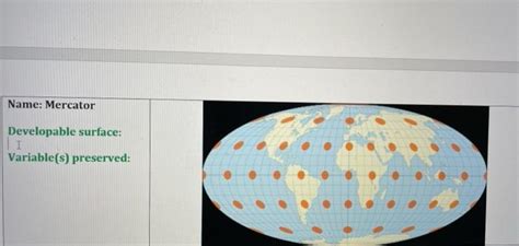 Solved Name Mercator Developable Surface I Variables