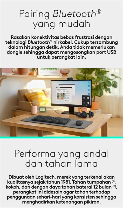 Jual Logitech Mk250 Combo Mouse Dan Keyboard Nirkabel Bluetooth Konektivitas Yang Cepat