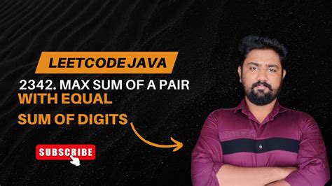 🚀 Maximum Sum Of Pair With Equal Digit Sum In Java Leetcode Solution