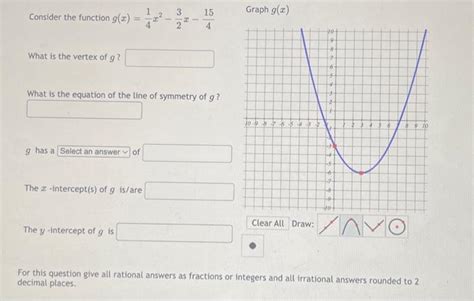 Solved Consider The Function G X 41x2−23x−415 Graph G X