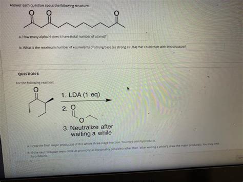 solved answer cach question about the following structure 요