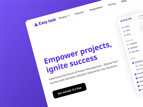 b2b saas project management website behance