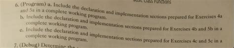 Solved Practice Write A Class Declaration Section For Chegg