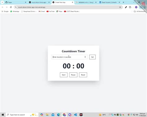 Basel Hussain On Linkedin 🚀 Project 1 Of 30 Countdown Timer ⏳ Built With Nextjs Day 1 Of My 30