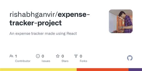 Github Rishabhganvirexpense Tracker Project An Expense Tracker Made