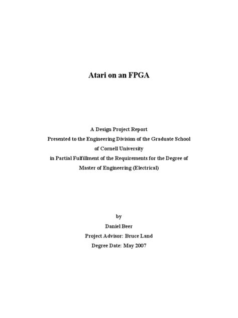Atari Em Fpga Pdf Field Programmable Gate Array Hardware Description Language