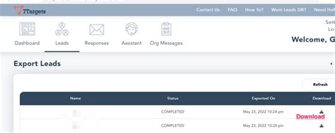 How To Export All Valid Leads Or Email Ids 7targets Ai Sales Assistant