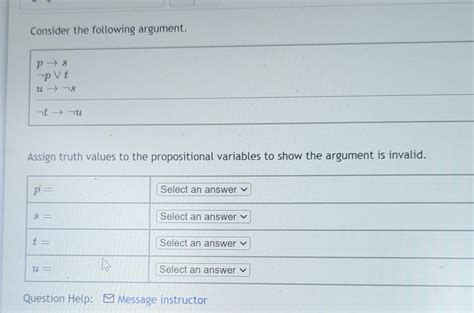 Solved Consider The Following Argument Psptustu Chegg