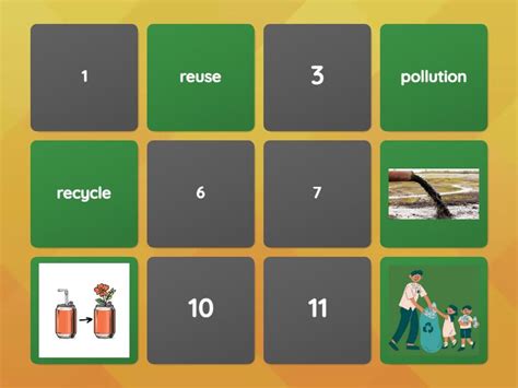 Environmental Education VOC Matching Game Matching Pairs
