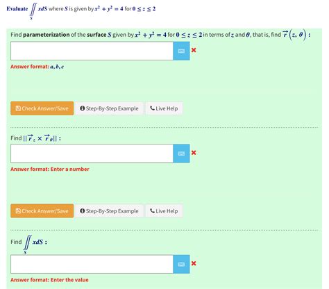 Solved Evaluate SxdS Where S Is Given By X2 Y2 4 For Chegg Com