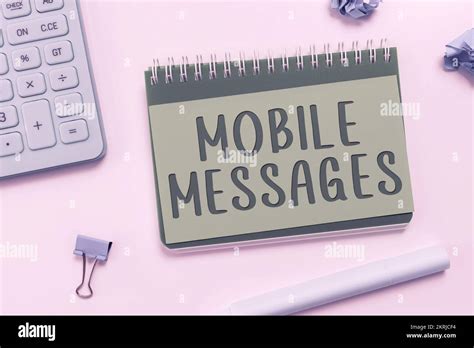 Sign Displaying Mobile Messages Business Approach The Act Of Composing