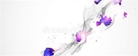 Abstract Plexus Vector Glowing Particles Dynamic Flow Stock Vector