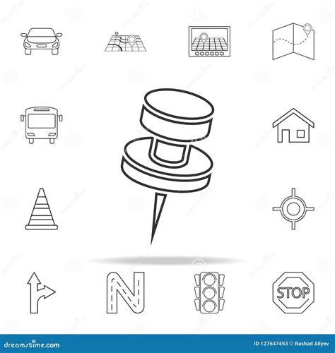 Pin Icon Navigation Icons Universal Set For Web And Mobile Stock