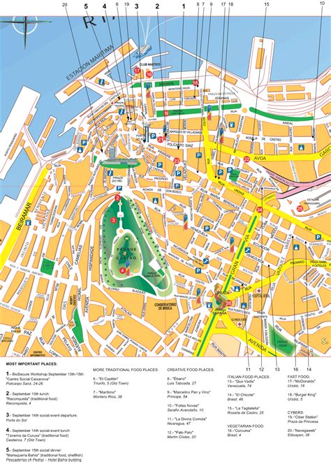 Vigo Tourist Map Full Size Ex