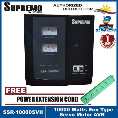 Supremo Servo Avr 10000 Watts Eco Type Ssr 10000svii Overlow Voltage