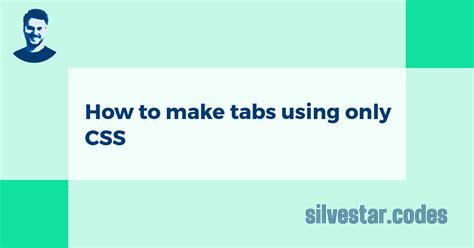 how to make tabs using only css s bistrović