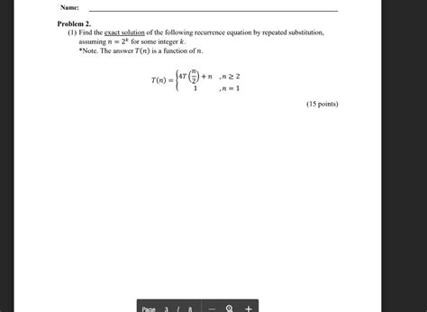 solved problem 2 1 find the exact solution of the