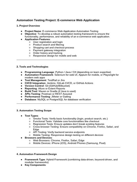 Automation Testing E Commerce Web Application Pdf Web Application