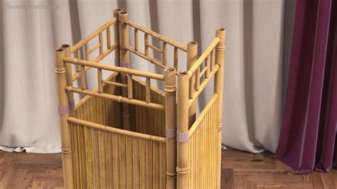 대나무 방 분배기 벽 스크린 3d 모델 19 3ds Blend C4d Fbx Max Ma Lxo Obj