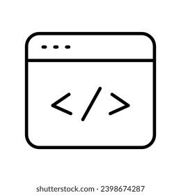 Programing Code Icon White Background Vector Stock Vector Royalty Free Shutterstock