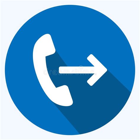 Icon Call Forwarding Suitable For Mobile Apps Symbol Long Shadow